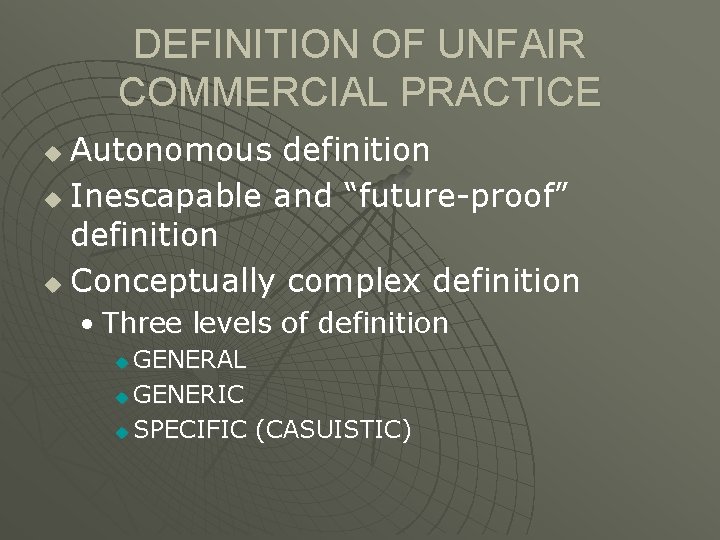 UNFAIR COMMERCIAL PRACTICE Marko Bareti Faculty of Law