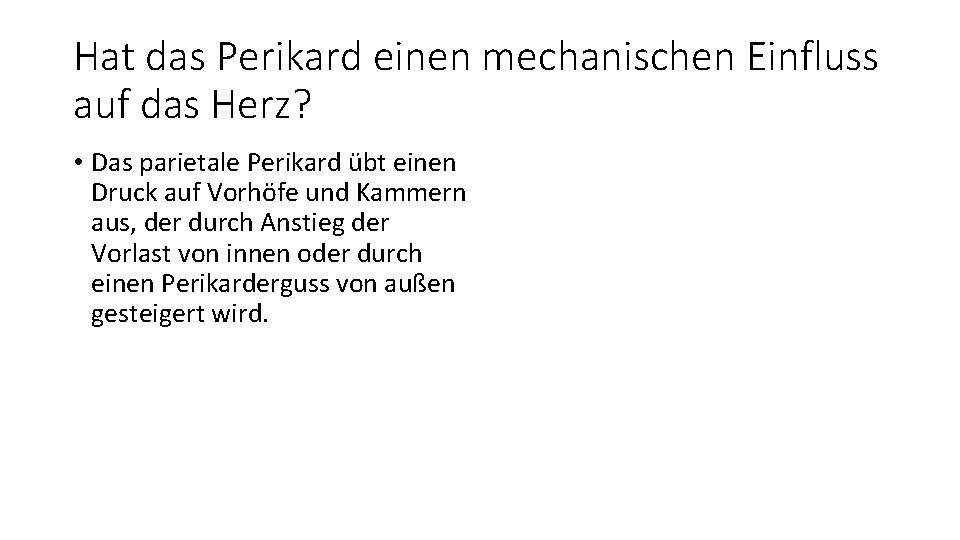 Perikard Anatomie des Herzbeutels Cavum pericardiale Perikard Lamina