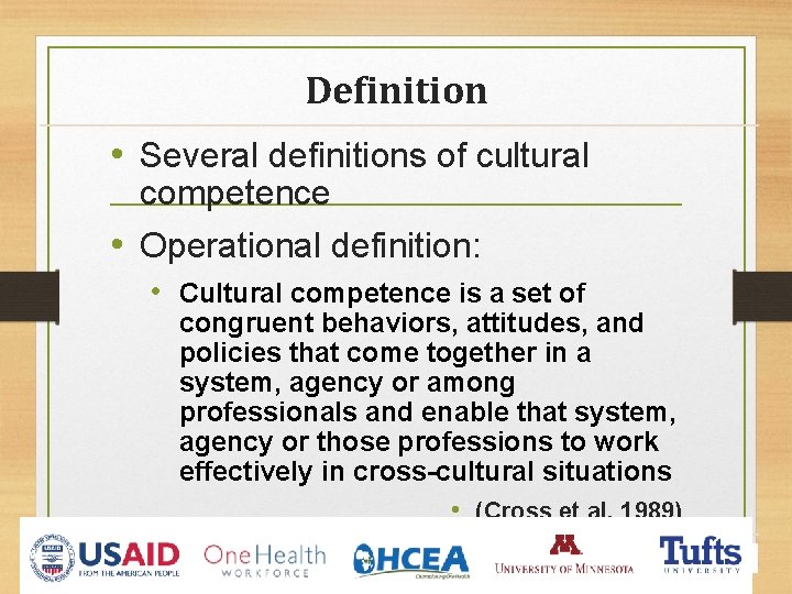 Cultural Competence PPP No 5 Learning Objectives Session