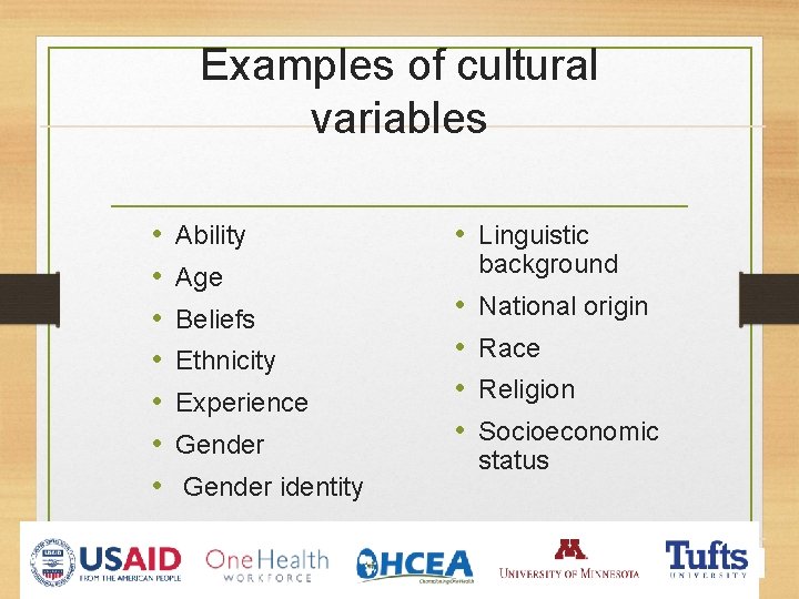 Cultural Competence PPP No 5 Learning Objectives Session