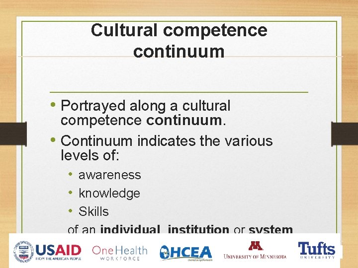 Cultural Competence PPP No 5 Learning Objectives Session