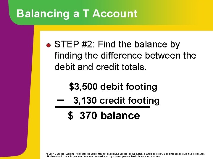 Chapter 3 The Double Entry Framework 2014 Cengage