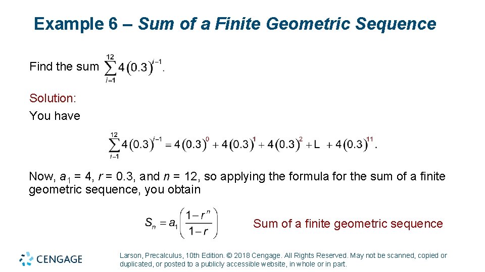 Chapter 9 Sequences Series and Probability Larson Precalculus