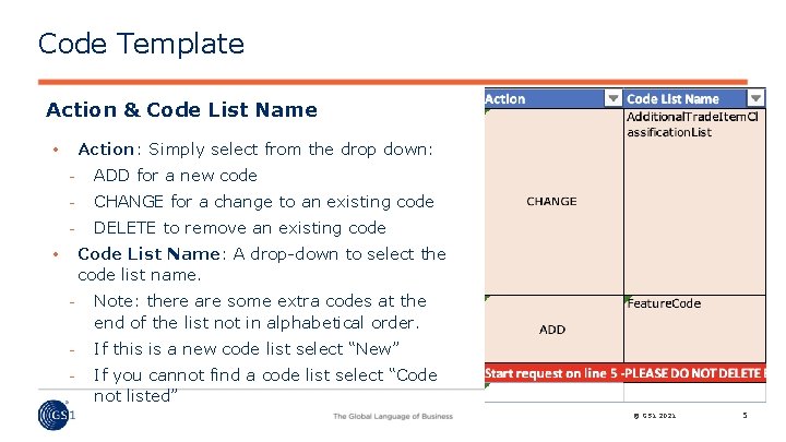 Preparing a Code work request template Quick Guide