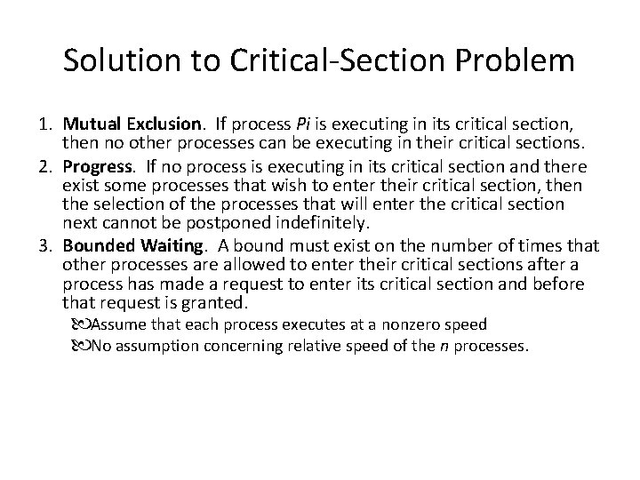 Process Synchronization Background The CriticalSection Problem ...