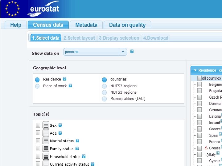 EUROPEAN CENSUS HUB A COOPERATION MODEL FOR DISSEMINATION