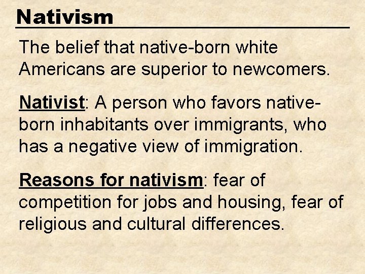 Do Now What are some reasons why people