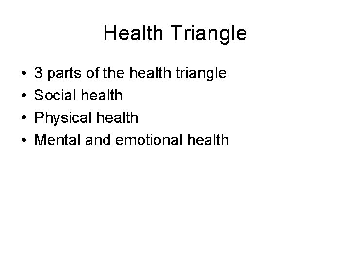 Personal Health Day 1 Topics social health mental