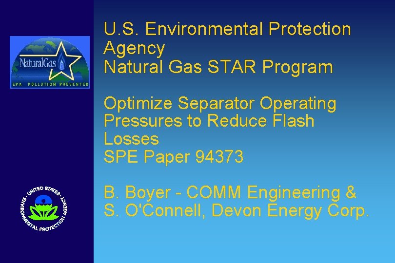U S Environmental Protection Agency Natural Gas STAR