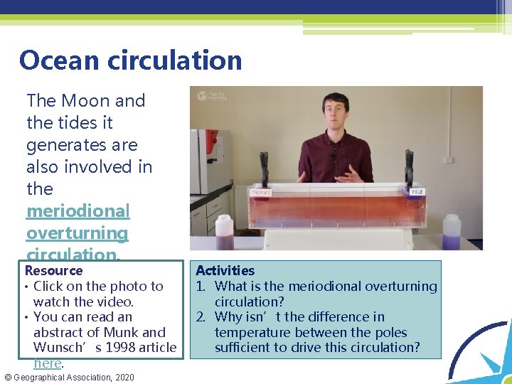 Coasts tides and currents Getting started Youll need