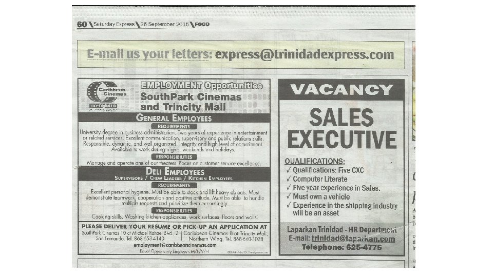 Sample Job Advertisement Sample Application Letter 24 Queen