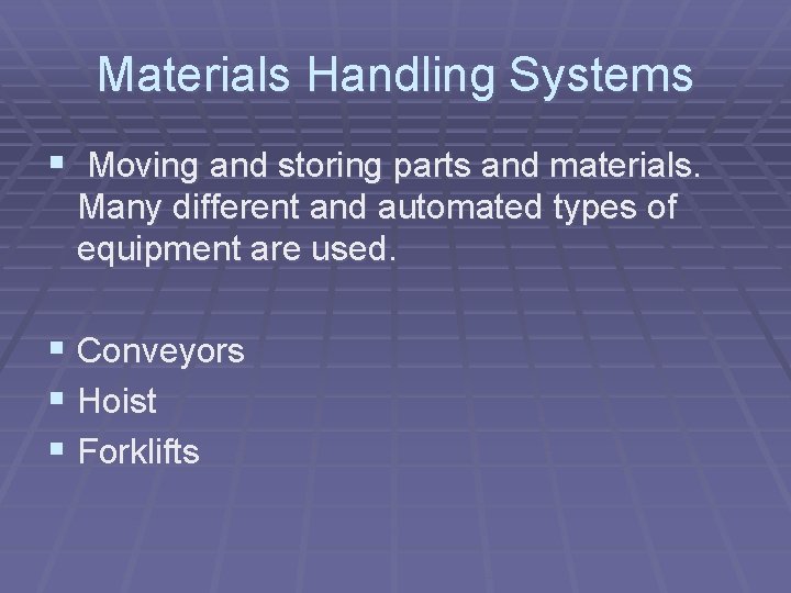 Chapter 10 Production Planning Bill of Materials A