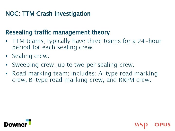 Network Outcomes Contract TTM Crash Investigation Bill van