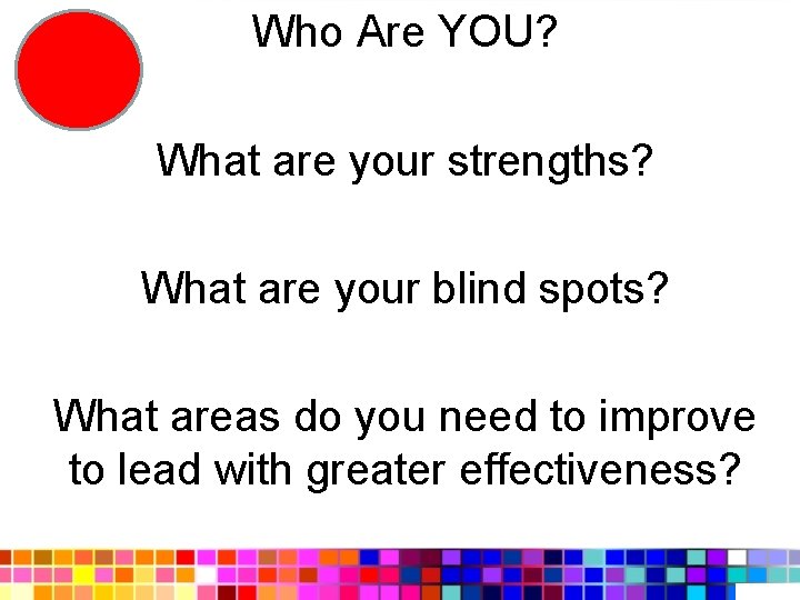 Leadership and MBTI Prof Bill De Marco Chair