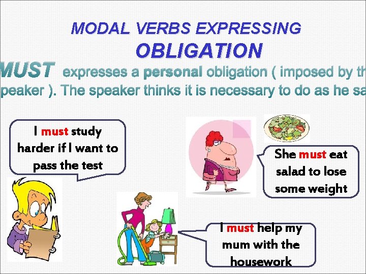 MODAL VERBS By Noelia Villafae MODAL VERBS EXPRESSING
