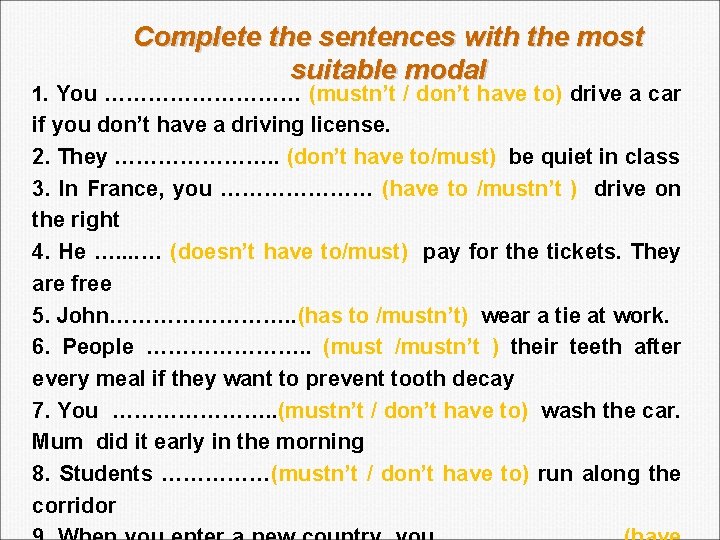 MODAL VERBS By Noelia Villafae MODAL VERBS EXPRESSING