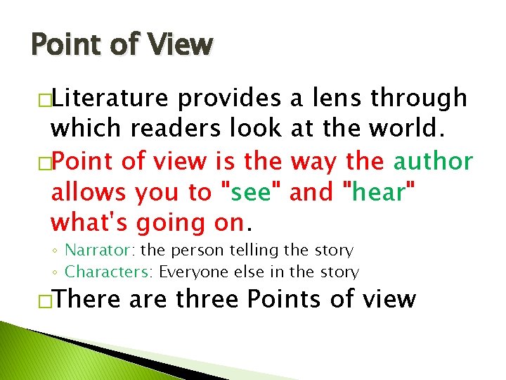 Point of View Point of View Syllables pointofview
