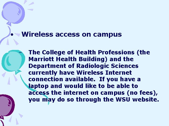 Weber State University Department of Radiologic Sciences Computer