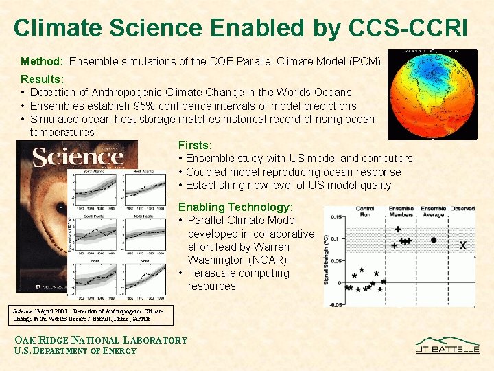 Global Climate Modeling Research John Drake Computational Climate