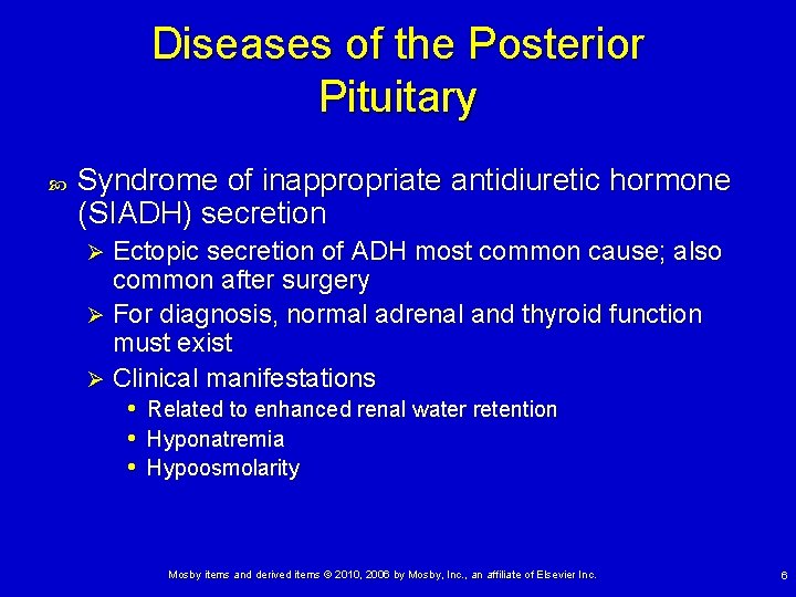 Chapter 21 Alterations of Hormonal Regulation Mosby items