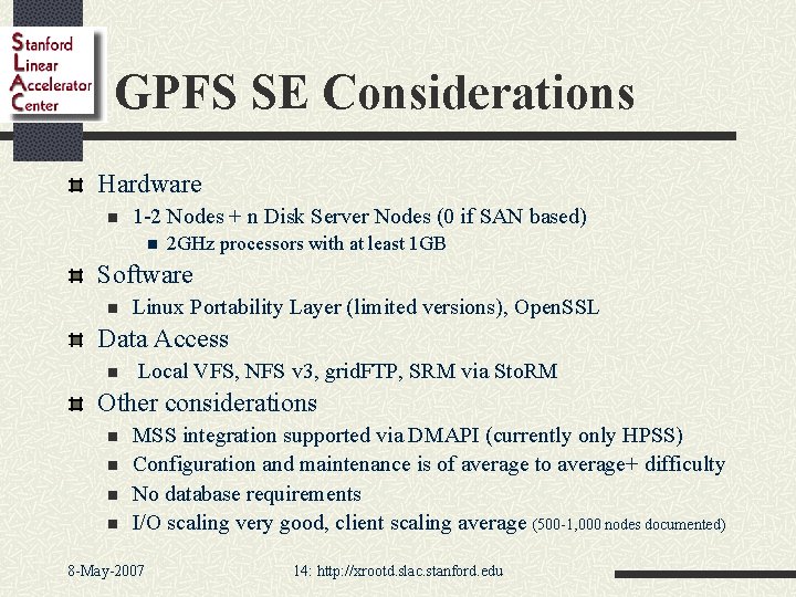 Storage Architecture for Tier 2 Sites Andrew Hanushevsky
