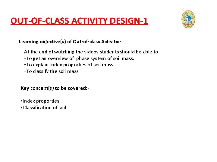 FLIPPED CLASSROOM ACTIVITY TABLE CONTENT SECTION SLIDE ABOUT