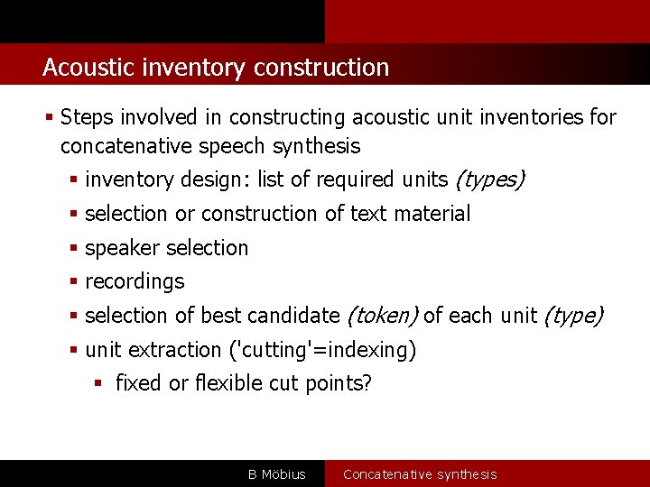 TexttoSpeech Synthesis Bernd Mbius Language Science and Technology