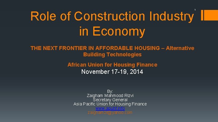 Role of Construction Industry in Economy THE NEXT