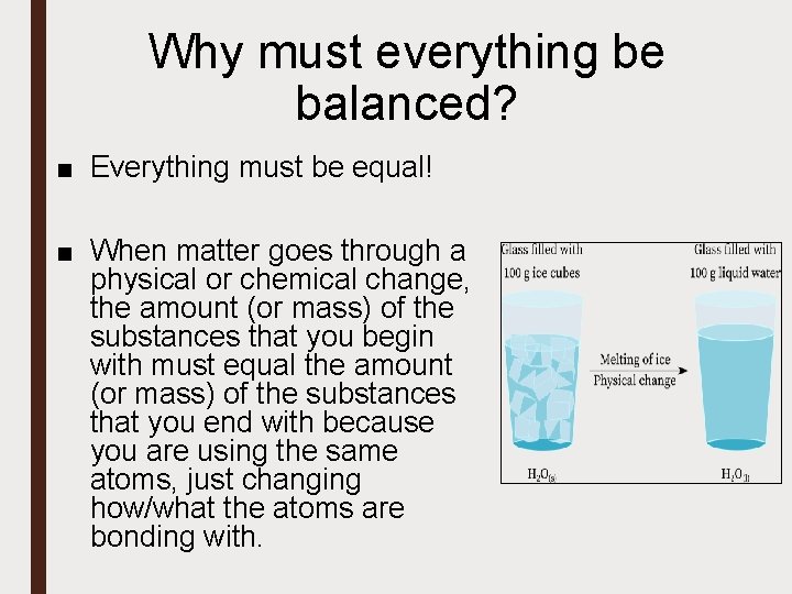 50 CONSERVATION OF MATTER NOTES FOR BALANCING EQUATIONS