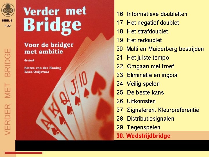 DEEL 3 H 30 Verder met Bridge Hoofdstuk