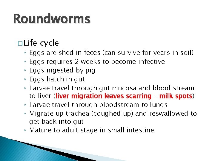Swine Parasites Introduction Most parasitic infections of swine