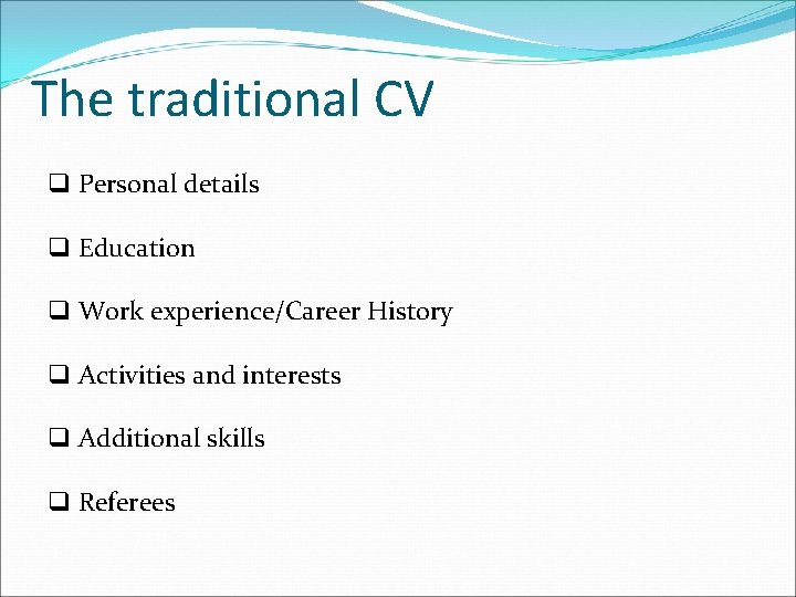 How to write a CV in English Curriculum