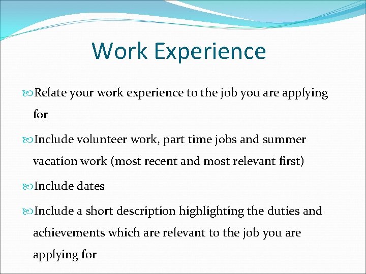 How to write a CV in English Curriculum