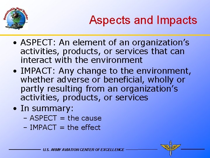 EMS General Awareness Training U S ARMY AVIATION