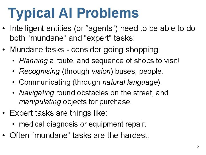 Artificial Intelligence Introduction 1 What is AI Various