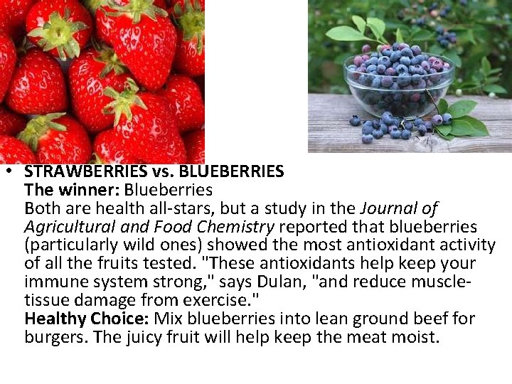 Healthy Foods STRAWBERRIES vs BLUEBERRIES The winner Blueberries