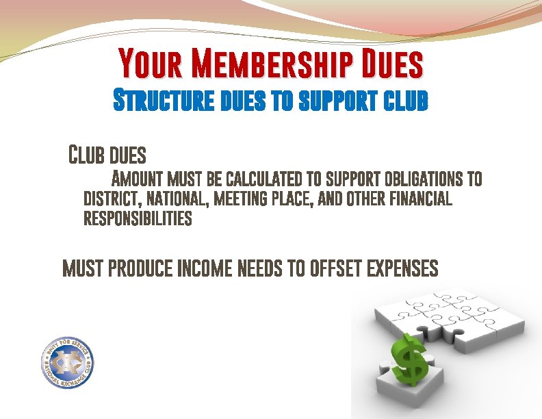 Effective management for club treasurers Congratulations you have