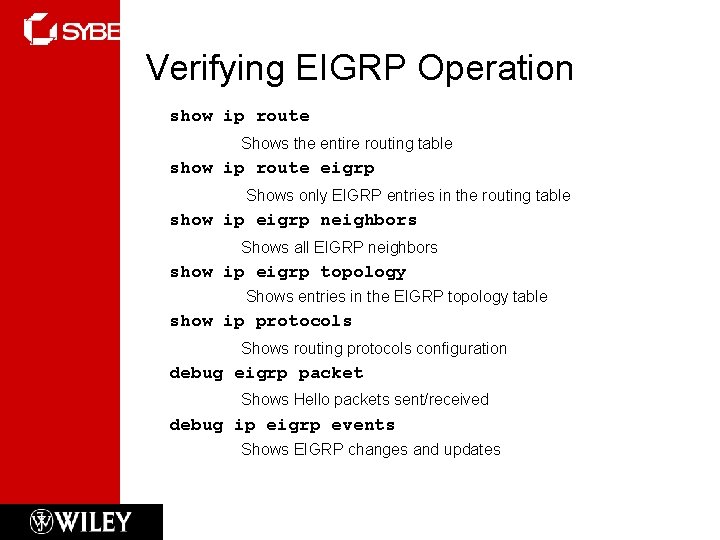 EIGRP and OSPF Chapter 9 Objectives Enhanced IGRP