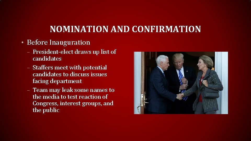 THE PRESIDENTS CABINET Essential Question What are the
