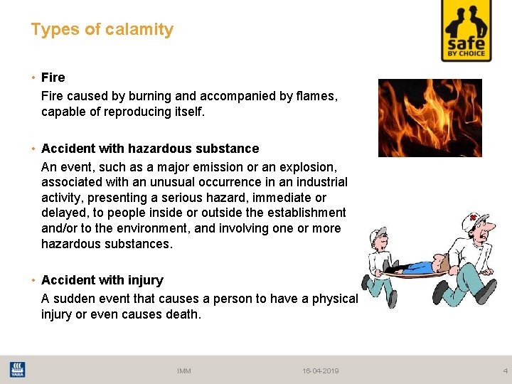 Emergency plan instructions September 2019 Contents Purpose Types