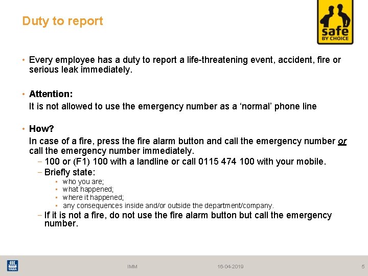 Emergency plan instructions September 2019 Contents Purpose Types