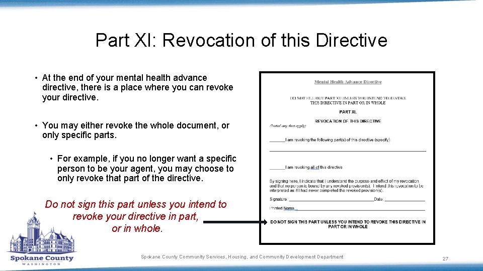 Part 3 Writing your Mental Health Advance Directive