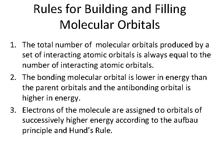 Chapter 7 4 Molecular Orbital MO Theory Continued