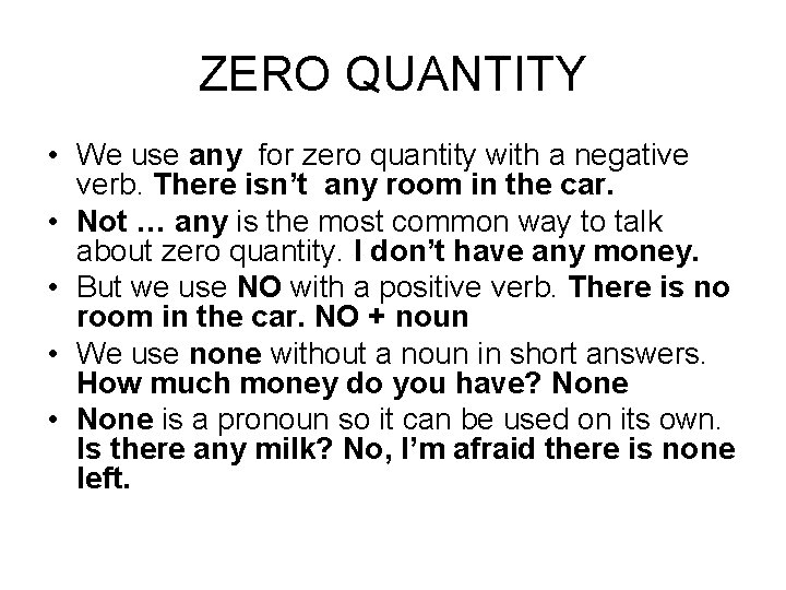 QUANTIFIERS A LOT OF LOST OF MUCH MANY