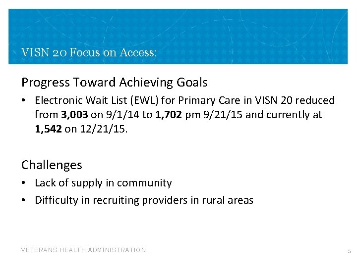 VA Access Update and Tribal Health Program Reimbursement