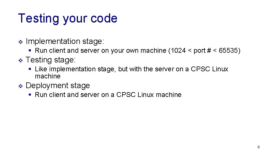CPSC 441 Assignment 5 Discussion Department of Computer