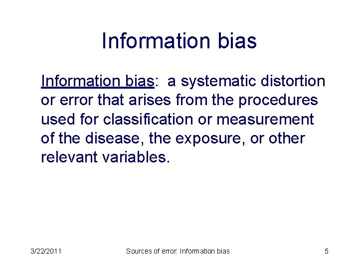Principles of Epidemiology for Public Health EPID 600