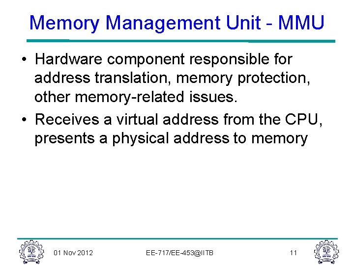 Operating System Virtual Memory Virendra Singh Associate Professor