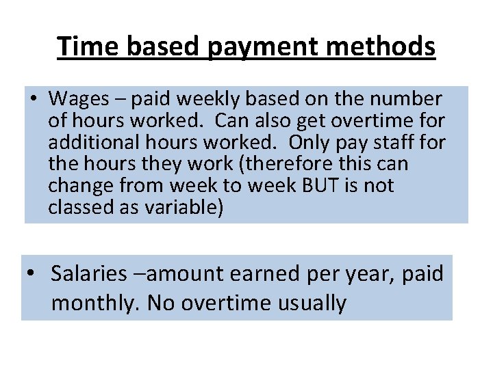 Examples of Maslows Levels Basic needs a fair