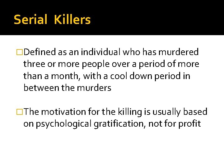 Serial Killers Law and Order Unit II Multiple